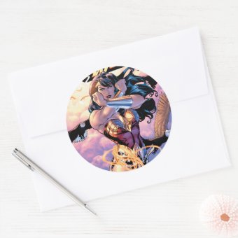 Wonder Woman Comic Cover #1 Classic Round Sticker | Zazzle