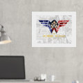 Wonder Woman Crossed Arms in Logo Collage Foil Prints | Zazzle
