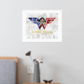 Wonder Woman Crossed Arms in Logo Collage Foil Prints | Zazzle