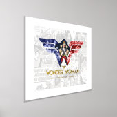 Wonder Woman Crossed Arms in Logo Collage Foil Prints | Zazzle