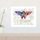 Wonder Woman Crossed Arms in Logo Collage Foil Prints | Zazzle