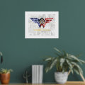 Wonder Woman Crossed Arms in Logo Collage Foil Prints | Zazzle