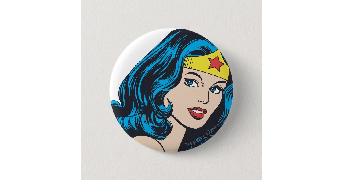 Wonder Woman Face Button | Zazzle