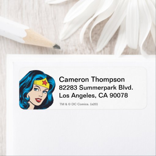 Wonder Woman Face Label | Zazzle