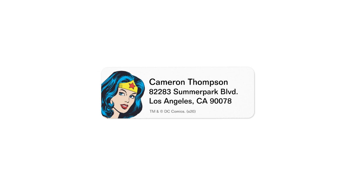 Wonder Woman Face Label | Zazzle