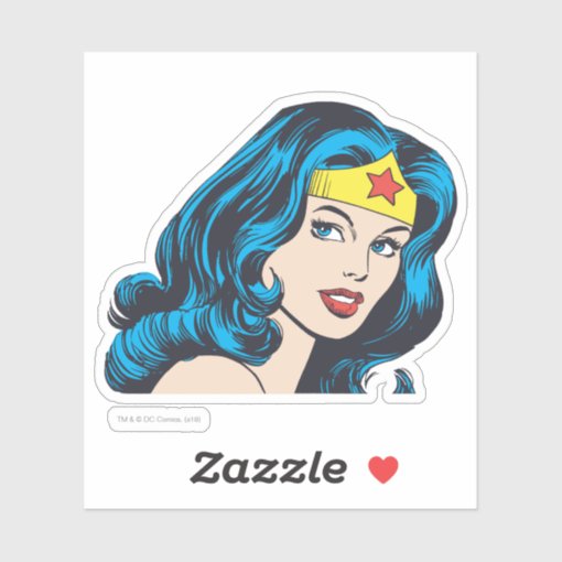 Wonder Woman Face Sticker | Zazzle