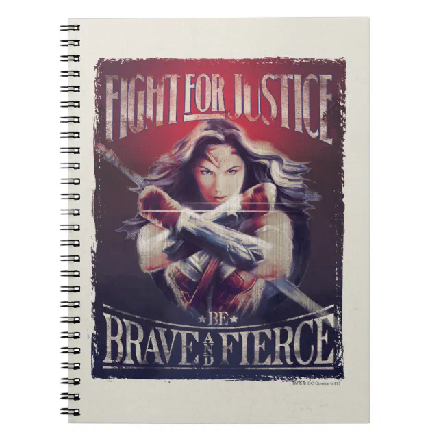 Wonder Woman Fight For Justice Notebook | Zazzle