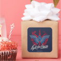 Wonder Woman Fight For Peace Symbol Square Sticker | Zazzle