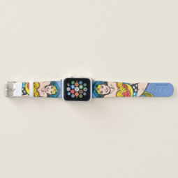 Wonder Woman Flying Forward Apple Watch Band | Zazzle