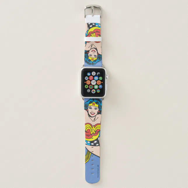 Wonder Woman Flying Forward Apple Watch Band | Zazzle