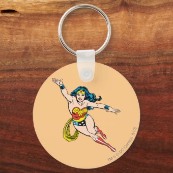 Wonder Woman Flying Forward Keychain | Zazzle
