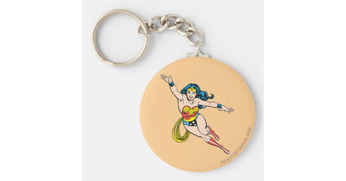 Wonder Woman Flying Forward Keychain | Zazzle.com