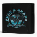 Wonder Woman Free & Brave Grunge Graphic Binder | Zazzle