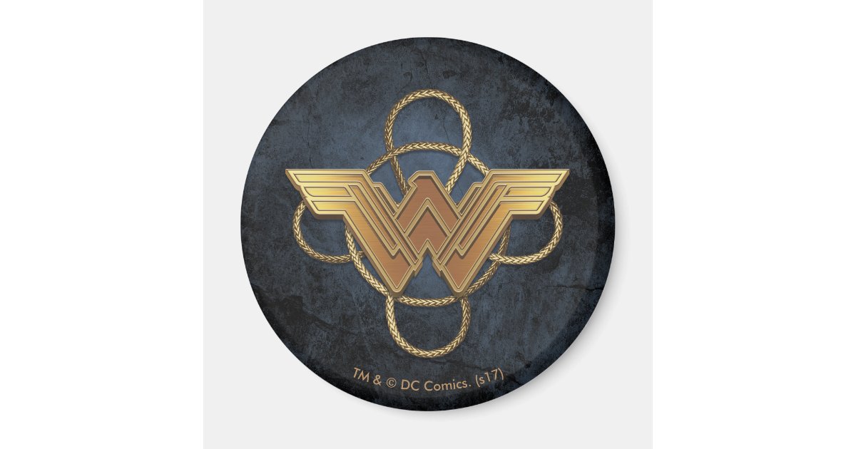 Wonder Woman Gold Symbol Over Lasso Magnet Zazzle