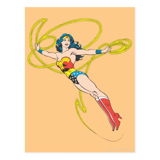 Wonder Woman Holds Lasso 4 Postcard