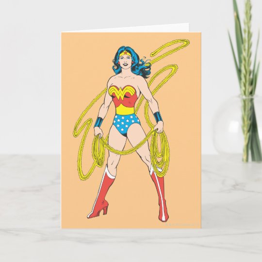 Wonder Woman Holds Lasso 5 Card