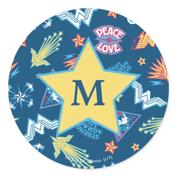 Wonder Woman Icons & Phrases Pattern Fabric | Zazzle