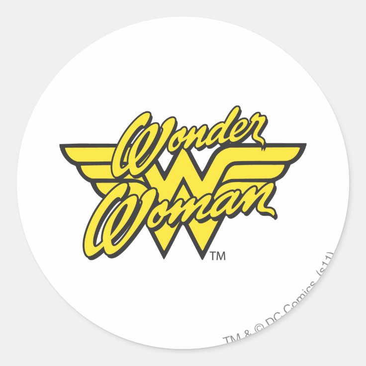 Wonder Woman Logo 1 Classic Round Sticker | Zazzle