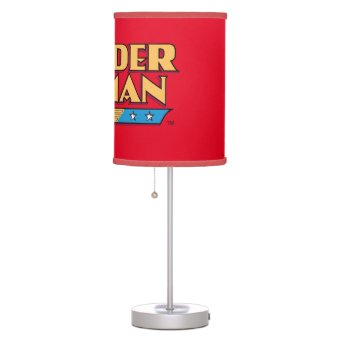Wonder Woman Logo 2 Table Lamp | Zazzle