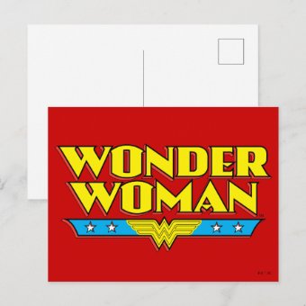 Wonder Woman Name and Logo Postcard | Zazzle