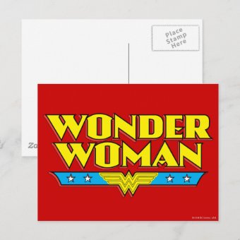 Wonder Woman Name and Logo Postcard | Zazzle