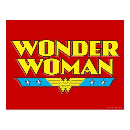 Wonder Woman Name and Logo Postcard | Zazzle.com