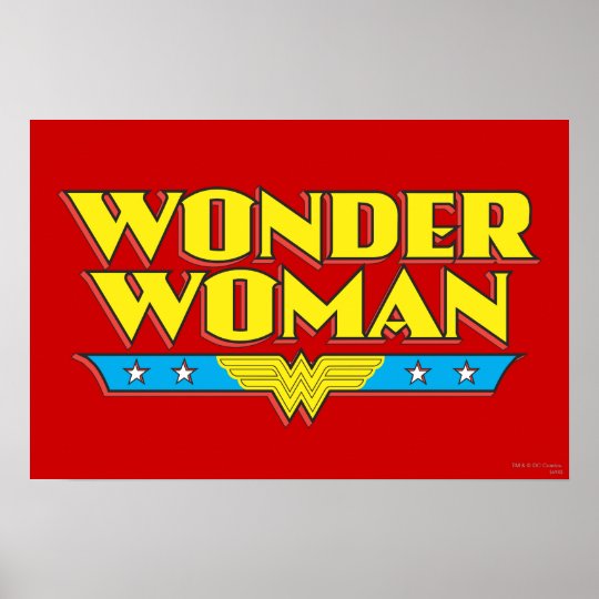 Wonder Woman Name and Logo Poster | Zazzle.com