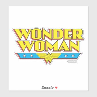 Wonder Woman Name and Logo Sticker | Zazzle