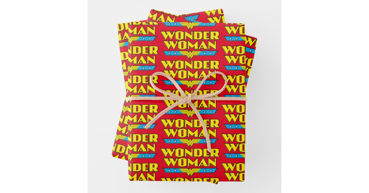 Wonder Woman Name and Logo Wrapping Paper Sheets | Zazzle
