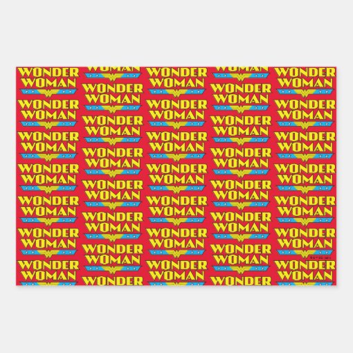 Wonder Woman Name and Logo Wrapping Paper Sheets | Zazzle