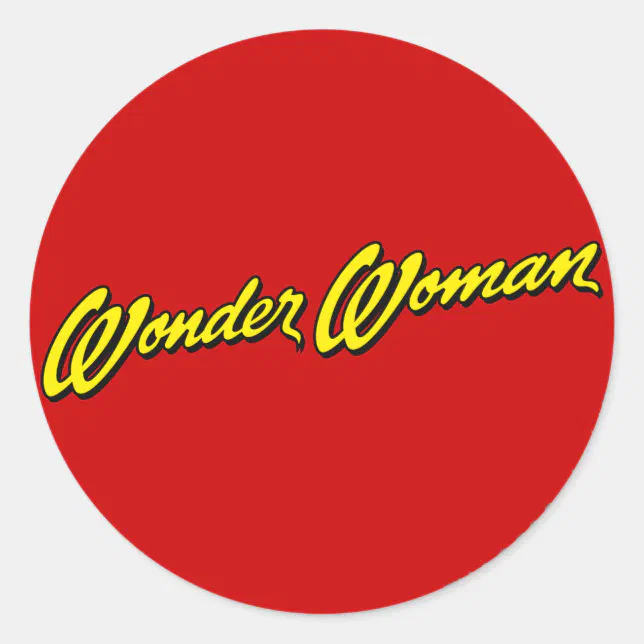 Wonder Woman Name Classic Round Sticker | Zazzle