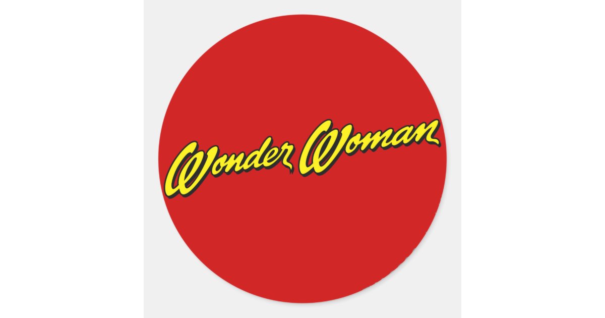 Wonder Woman Name Classic Round Sticker | Zazzle