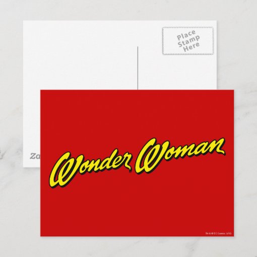 Wonder Woman Name Postcard | Zazzle