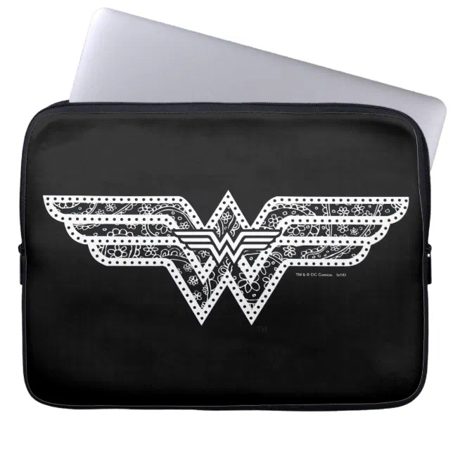 Wonder Woman Paisley Logo Laptop Sleeve | Zazzle