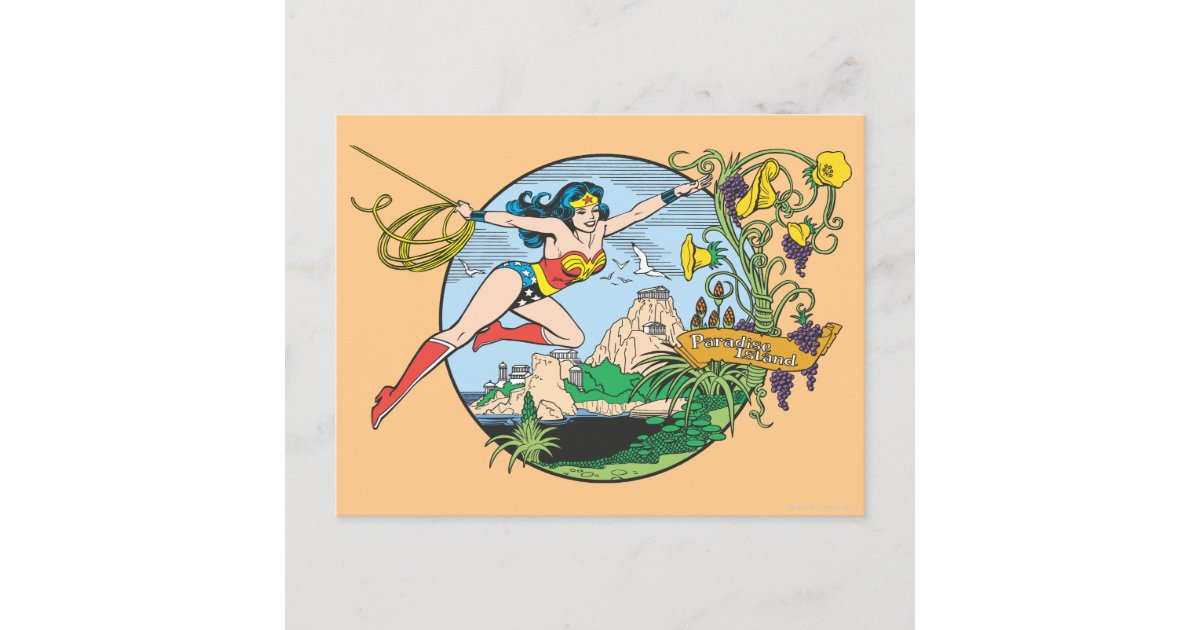 Wonder Woman Paradise Island Postcard | Zazzle