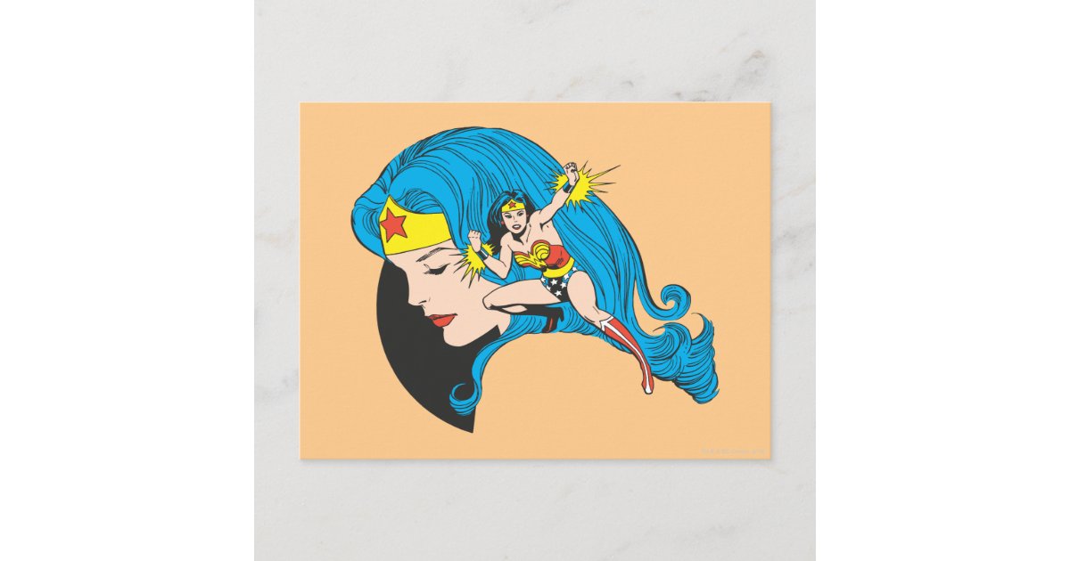 Wonder Woman Profile Background Postcard | Zazzle