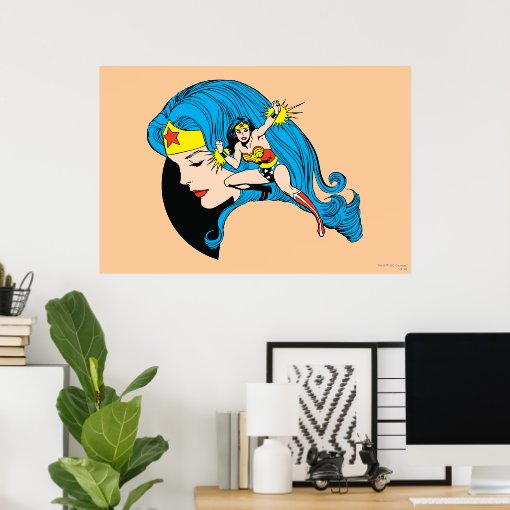 Wonder Woman Profile Background Poster | Zazzle