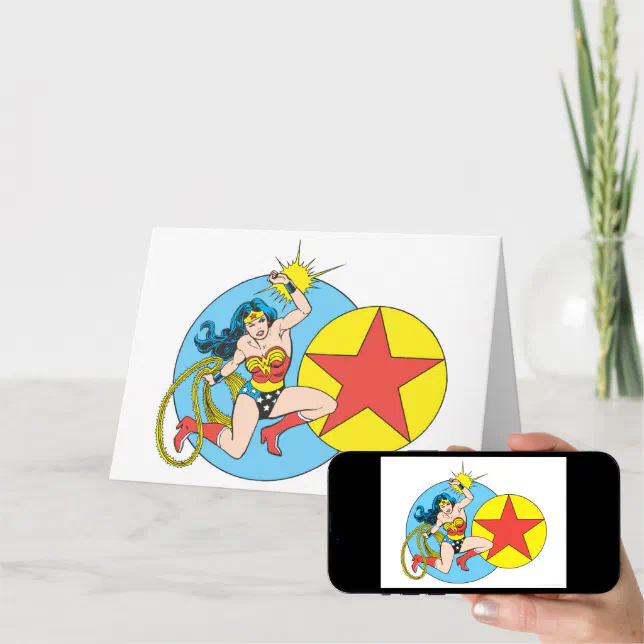 Wonder Woman Red Star Card | Zazzle
