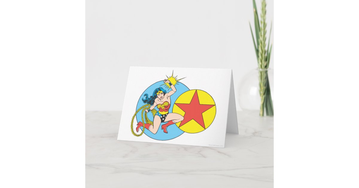 Wonder Woman Red Star Card | Zazzle