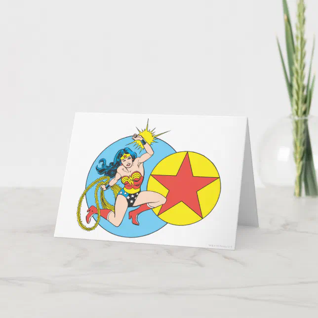 Wonder Woman Red Star Card | Zazzle