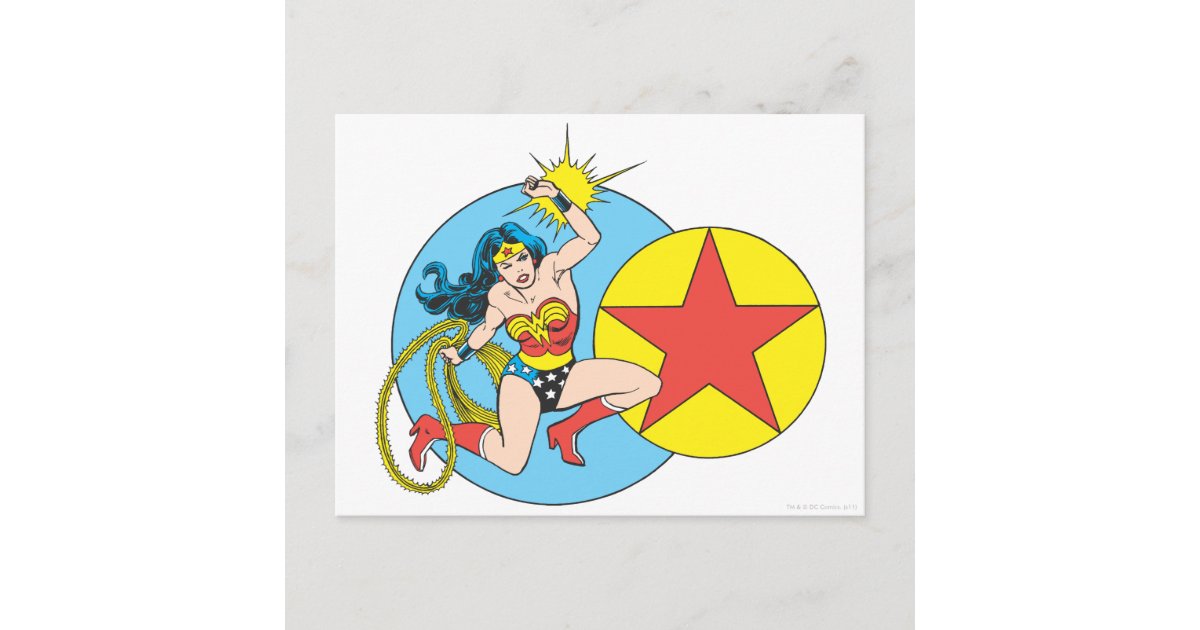 Wonder Woman Red Star Postcard | Zazzle