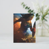 Wonder Woman Running on Battlefield Postcard | Zazzle