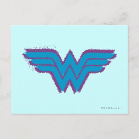 Wonder Woman Spray Paint Logo Postcard | Zazzle.com