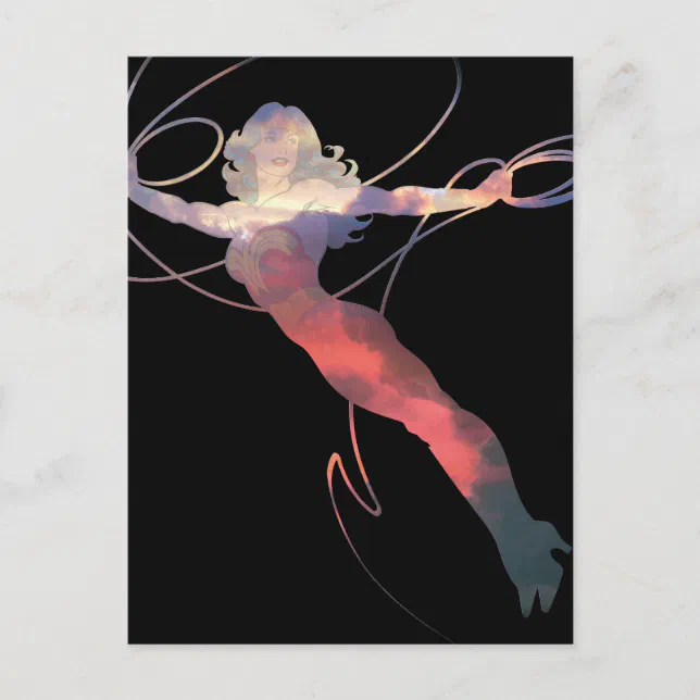 Wonder Woman Sunset Sky Silhouette Postcard | Zazzle