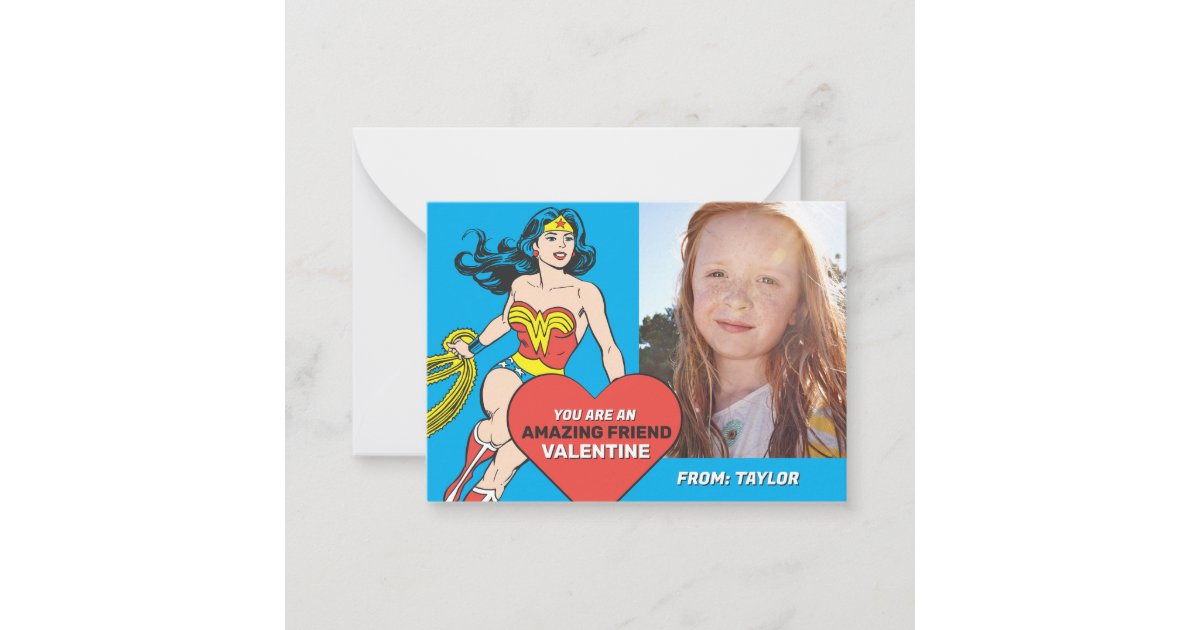 Wonder Woman Super Friend | Valentine's Day Note Card | Zazzle