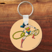 Wonder Woman Swinging Lasso Right Keychain | Zazzle