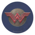 Wonder Woman Symbol Over Concentric Circles Classic Round Sticker | Zazzle