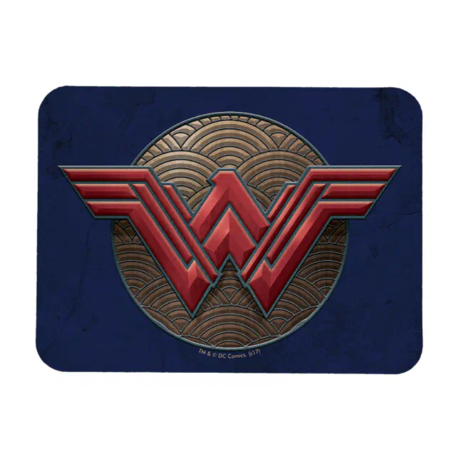 Wonder Woman Symbol Over Concentric Circles Magnet | Zazzle