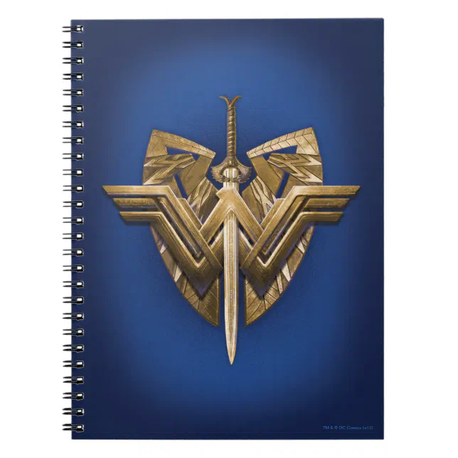 Wonder Woman Symbol With Sword of Justice Notebook | Zazzle