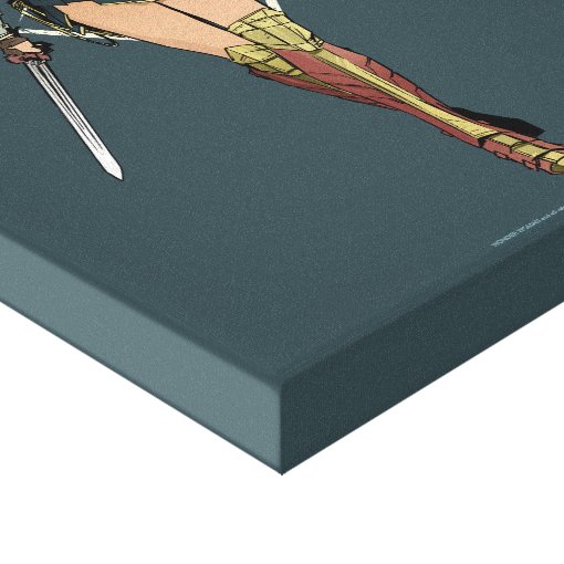 Wonder Woman With Sword Comic Art Canvas Print | Zazzle